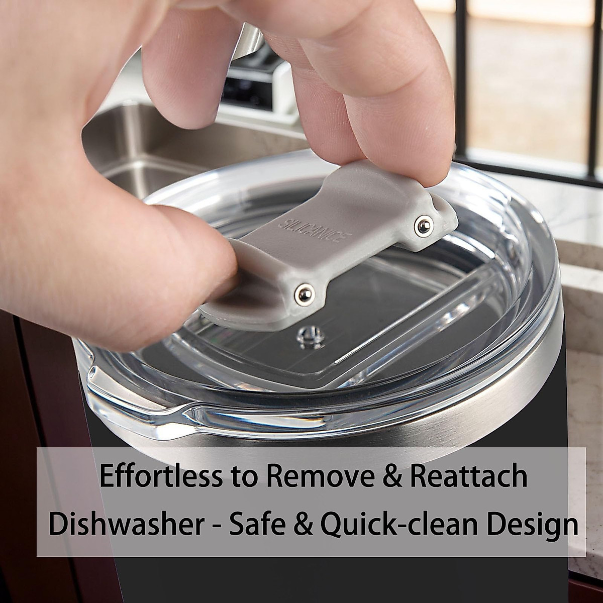 20 oz Tumbler with Lid 8/18 SS - Insulated Cup, Dishwasher Safe & Spill Proof Coffee Mug, Metal Hot Cold Small Car Water Cup, Mens Durable Design -Camping, Gyms,Studying - Easy Clean - Gray