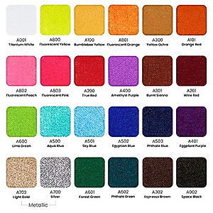 ARTEZA Permanent Fabric Paint, Set of 24 Colors, 60 ml Bottles, Washer & Dryer Safe, Textile Paint for Clothes, T-Shirts, Jeans, Bags, Shoes, Art and Craft Supplies for DIY Projects