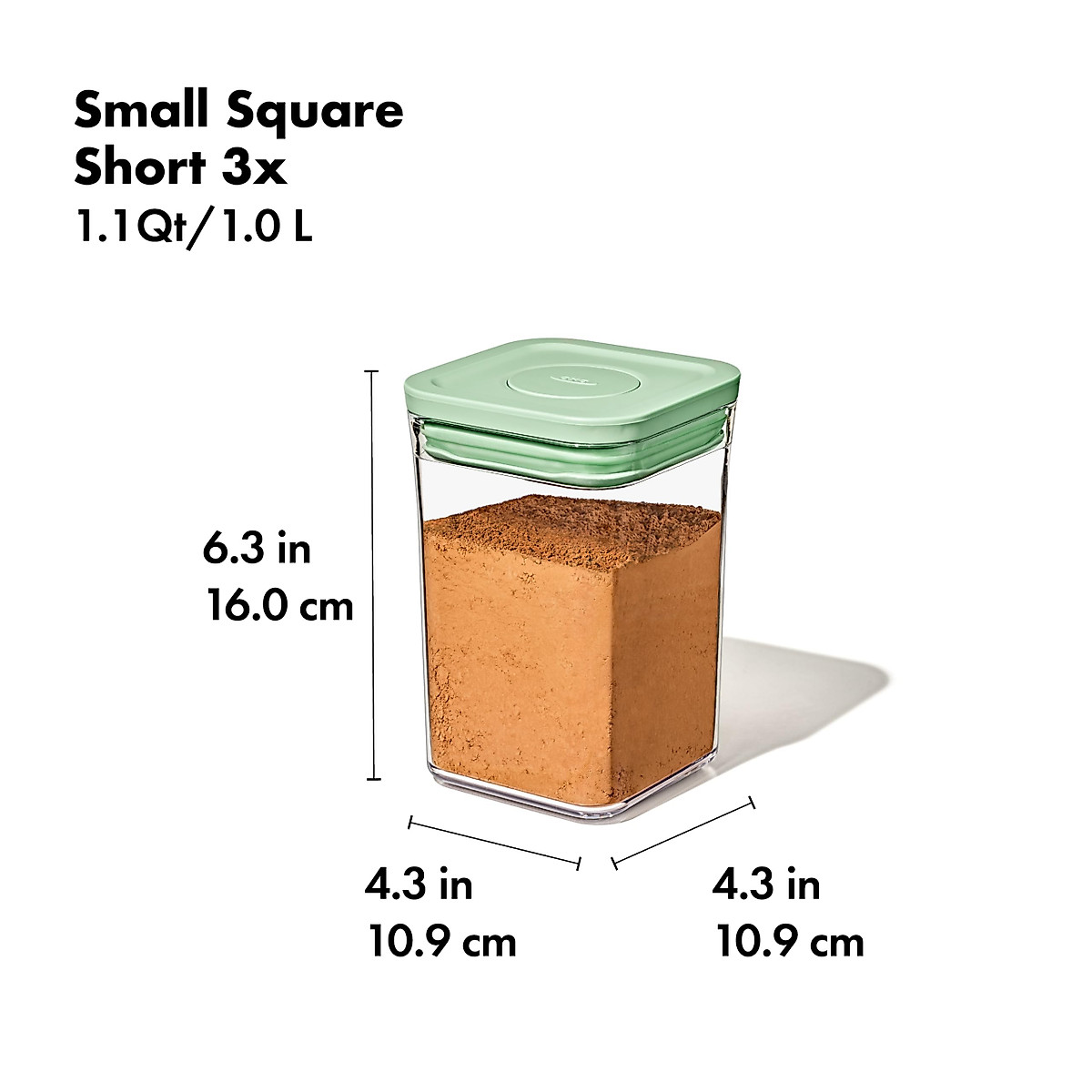 OXO Good Grips 3-Piece POP Container Set with Mini Scoops - Limited Edition Pistachio