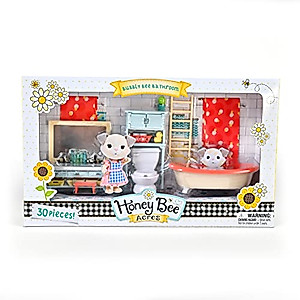 Sunny Days Entertainment Honey Bee Acres Bubbly Bee Bathroom Dollhouse Furniture, 30 Pieces