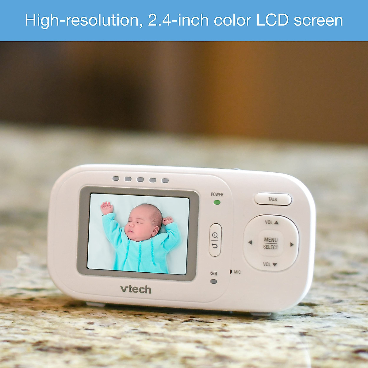 VTech VM2251 2.4" Digital Video Baby Monitor with Full-Color and Automatic Night Vision (Renewed)