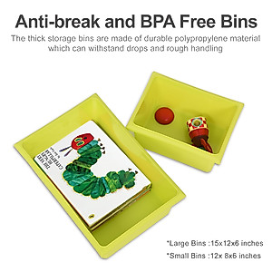 KRAND Toy Storage Organizer for Kids 100% Pine Solid Wood Kids Toy Organizer with Thick Anti-Break Storage Bins (Espresso)