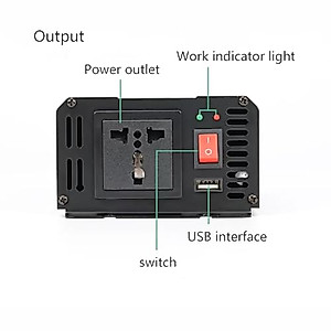 Correction Wave Inverter 500W Car Inverter 12V to 220V USB Portable Multi-Function Power Converter (Size : 220V)