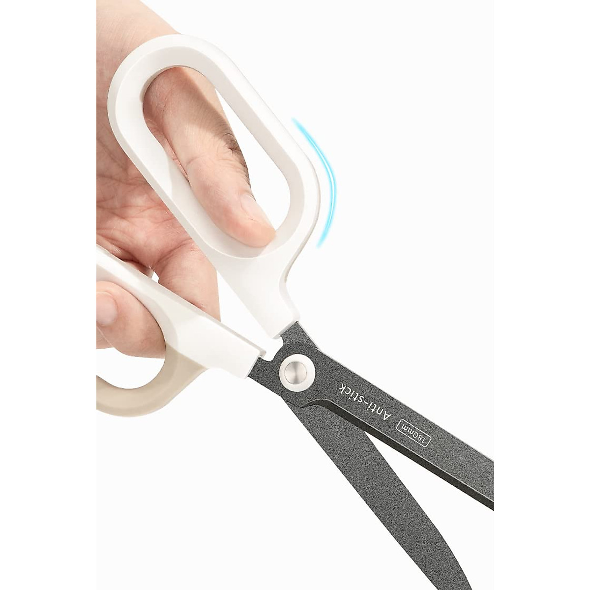 Titanium Non-Stick Scissors, Professional Stainless Steel Comfort Grip, All-Purpose, Straight Office Craft Scissors for DIY art and craft White