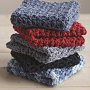 Lily Sugar 'N Cream The Original Solid Yarn, 2.5oz, Medium 4 Gauge, 100% Cotton - Bright Navy - Machine Wash & Dry