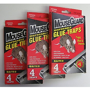 3 Pack Mouseguard Disposable Glue Traps (12 Traps Total)