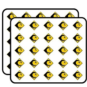Caution Sign Shaped HIGH SURF (Surfing Beach Sun Hawaii Malibu) Sticker for Scrapbooking, Calendars, Arts, Kids DIY Crafts, Album, Bullet Journals 50 Pack