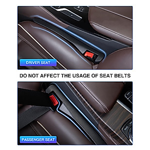 Homaupt Car Seat Gap Filler, 2 Pack PU Leather Fill The Gap Between Seat and Center Console, Seat Crevice Blocker Stop Things from Dropping, Universal Vehicle Interior Accessories for Car SUV Truck