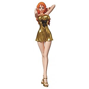 Banpresto One Piece Film Gold Glitter & Glamours Nami Movie Style Action Figure (Gold Dress Version)
