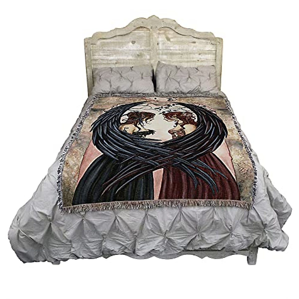 Pure Country Weavers Sisters Fairy Blanket by Amy Brown - Fantasy Gift Tapestry Throw Woven from Cotton - Made in The USA (72x54)
