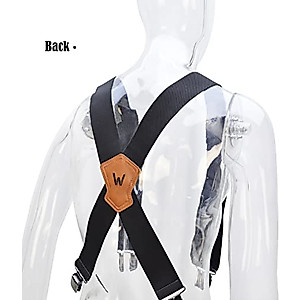 WELKINLAND 2Inch Elastic Mens suspenders, Heavy Duty suspenders for men, Work suspenders for men, Suspenders for men w/clips, Suspenders for men heavy duty, Mens suspenders for trousers