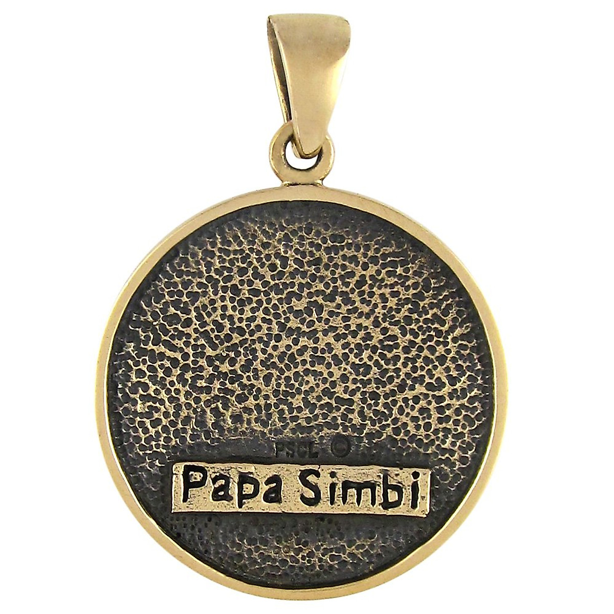 Moonlight Mysteries Bronze Papa Simbi Voodoo Loa Veve Symbol Pendant Necklace