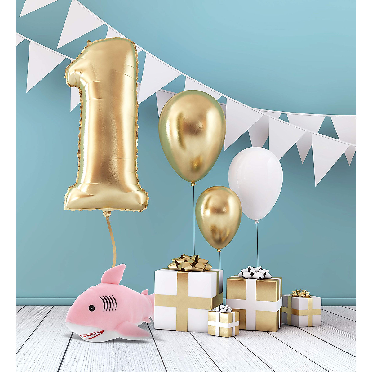 DolliBu Baby Soft Plush Pink Shark Toy - Stuffed Animal Shark Plush for Boys and Girls, Sea Animal Toys and Shark Gifts for Kids, Teens and Adults, Ocean Stuffed Animal Plush Toy Shark - 12 Inches