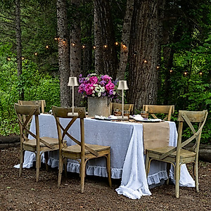 Cordless Table Lamp, Rechargeable Battery 5000mAh Metal Aluminum Housing USB LED Portable Powered Desk Lamp , 2 Levels Brightness Night Light for Restaurants Bars Garden Patio Bedroom Outdoor (Copper)