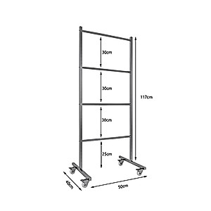 Clothing Hanger Storage System, Stainless Steel Hanger Storage Rack Holder with Hanger Bars, Retail Store Hanger Organizer Stacker, Hanger Rack Stand for Dress Hangers /Skirt Hangers/Pant Hangers