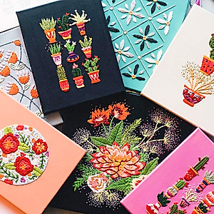 Similane Embroidery Floss 50 Skeins Cross Stitch Thread Rainbow Color Friendship Bracelets Floss Crafts Floss with 12 Pcs Floss Bobbins and 1 Pcs Needle-Threading Tool