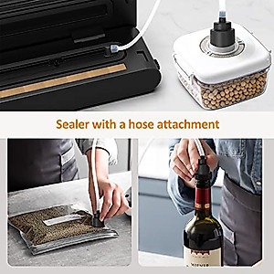 Vacuum Sealer Machine Food Saver Vacuum Sealer Machine with Cutter and 28 Bags, Automatic Air Sealing System for Food Fresh, Dry & Moist Modes, Compact & Magnetic Design for Seal a Meal