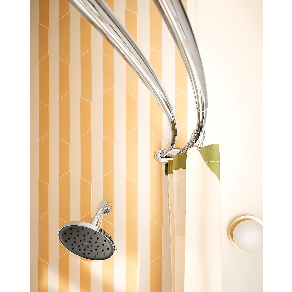 Moen DN2141CH 60-Inch Adjustable Stainless Steel Double Curved Shower Rod, Chrome