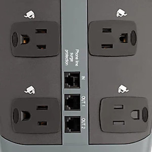 Tripp Lite TLP1008TEL 10-Outlet Surge Protector with Telephone Protection (Without Coaxial Protection)