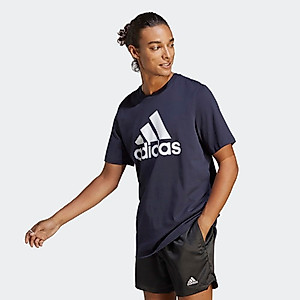 adidas Men's Essentials Single Jersey 3-Stripes T-Shirt, Legend Ink/White, XX-Large