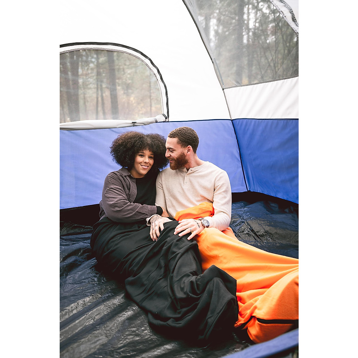 Stansport Fleece Sleeping Bag - Black (510-20), (32- X 75-Inch)