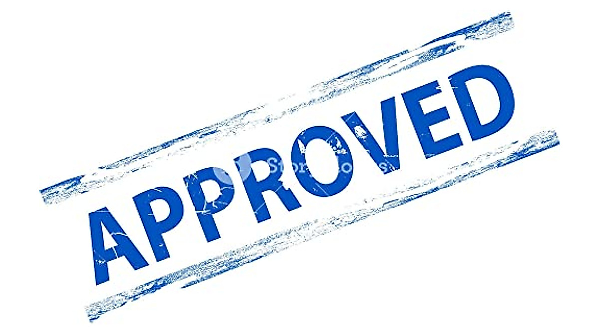 Approved Blue Stamp - Fast, Precise Impressions for Office Use