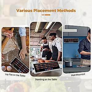 BEAMNOVA 18 Channels Digital Kitchen Commercial Cooking Timer,Restaurant Timer with Loud Alarm,Stainless Steel LED Display Timer for Cooking Reminder