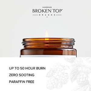 Broken Top - Mount Bachelor|9 oz. Plum, Cardamom & Amber. Pure Soy Wax Candle. 50-Hour Burn Time. Natural Cotton Wick, Vegan, No Parabens, No Phthalates