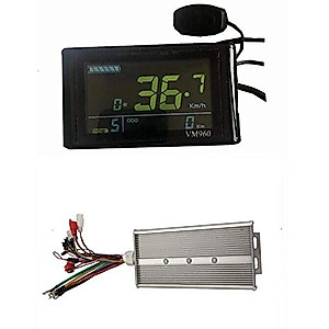 48V/72V 3000W 5000W 80A Sine Wave Brushless DC Motor Controller Ebike Controller +VM960 Color Display One Set，Used for 3000W, 5000W Ebike Kit.