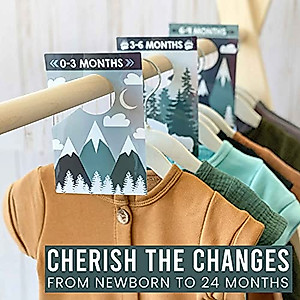 6 Baby Closet Size Dividers Boy - Adventure Baby Closet Dividers by Month, Baby Closet Organizer for Nursery Organization, Baby Essentials for Newborn Essentials Baby Boy, Nursery Closet Dividers Boy