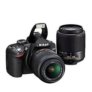 Nikon D3200 24.2 MP CMOS Digital SLR with 18-55mm VR and 55-200mm Non-VR DX Zoom Lenses