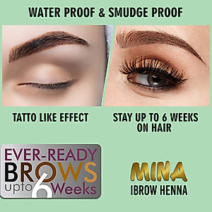 Mina ibrow Hair Color Medium Brown|Natural Spot coloring Hair Tinting Powder, Water and Smudge Proof | No Ammonia, No Lead with 100% Gray Converge|Vegan and Cruelty free