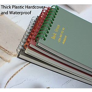 Yansanido Top Bound Spiral Notebook, 8 Pcs 4 Color A6 Size Thick Plastic Hardcover 7mm College Ruled Paper 80 Sheets (160 Pages) Journal for School and Office Supplies (8 Pcs A6)