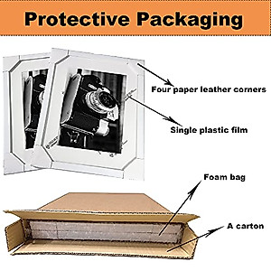 LUOFU 11x14 Picture Frames Set of 2,White Picture Frame 11x14,Display Pictures 8x10 with Mat or 11x14 without Mat,Multi Photo Frames Collage for Wall Art Decorative Display