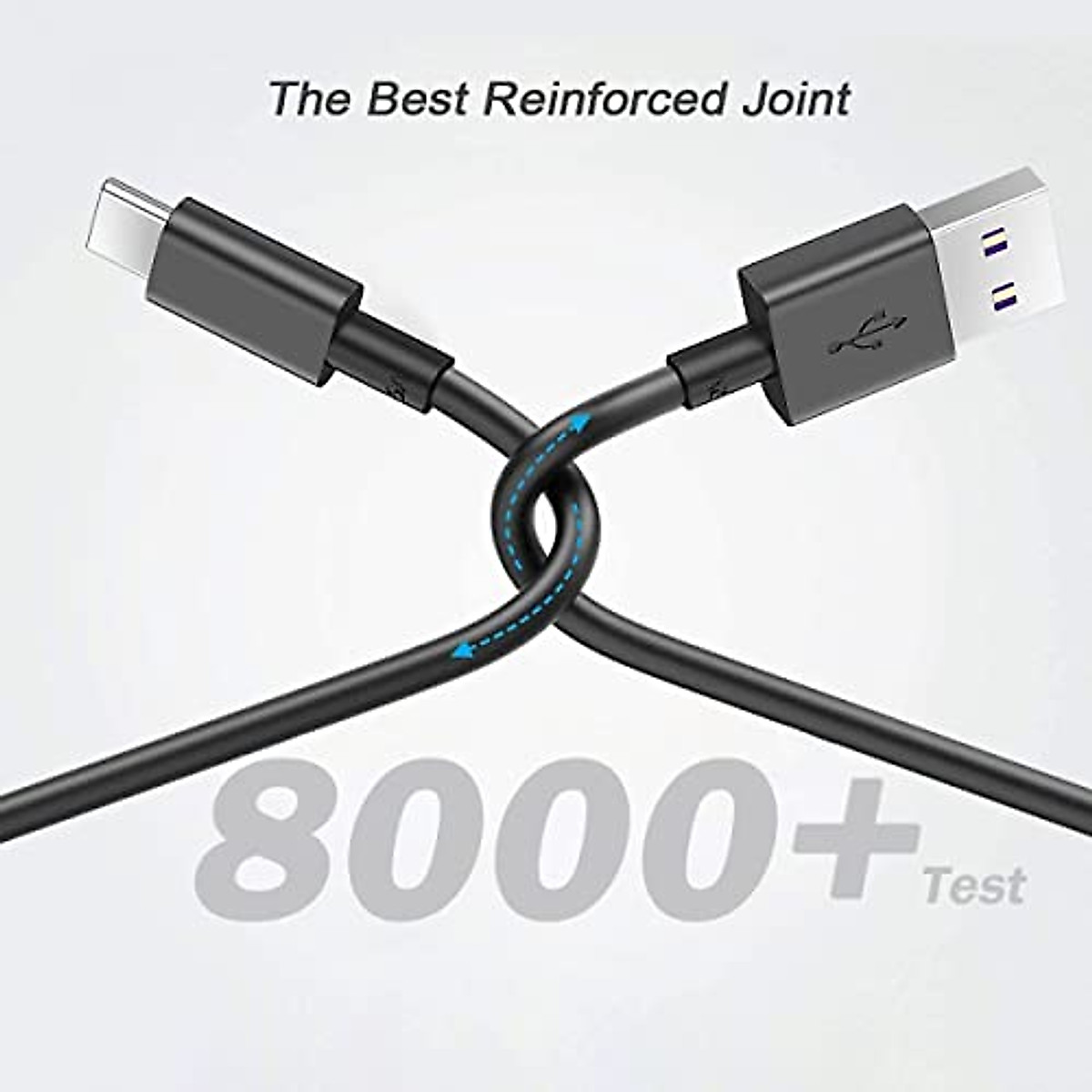 USB Type C Charger Charging Cable for New Jitterbug Flip 2 and New Jitterbug Lively Smart 3 - (5Ft) (Not Compatible with The Old Version Micro Port)
