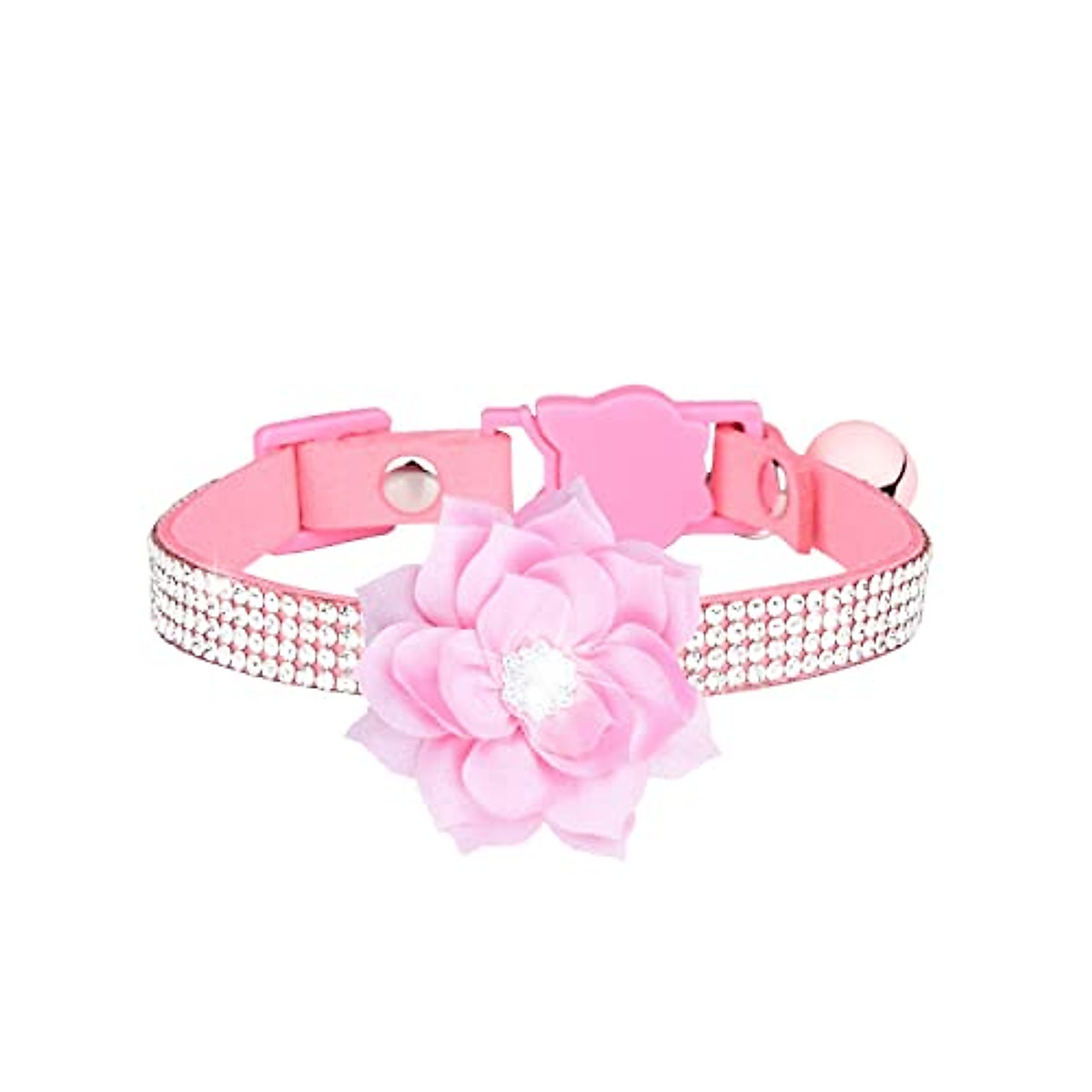 Matching Collar and Bracelet Male Dog 2 Adjustable Sizes Personalized Rhinestone Flower Tie Cotton Girls Cat Collar with Metal Buckle Puppy Collars for Cat Pet Gift