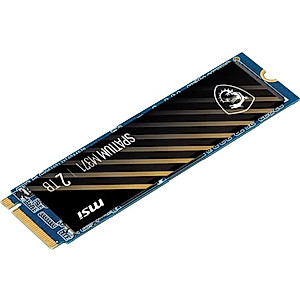 MSI SPATIUM M371 NVMe M.2 2TB Internal SSD PCIe Gen3 NVMe 3D NAND (SPATIUM M371 NVMe M.2 2TB)