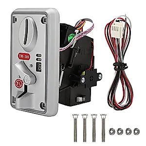 Yunseity Coin Acceptor, CPU Multi Coins Acceptor Selector with LED Indicator, Game Coin Slot Acceptor Coin Acceptor for Arcade Game Vending Machine