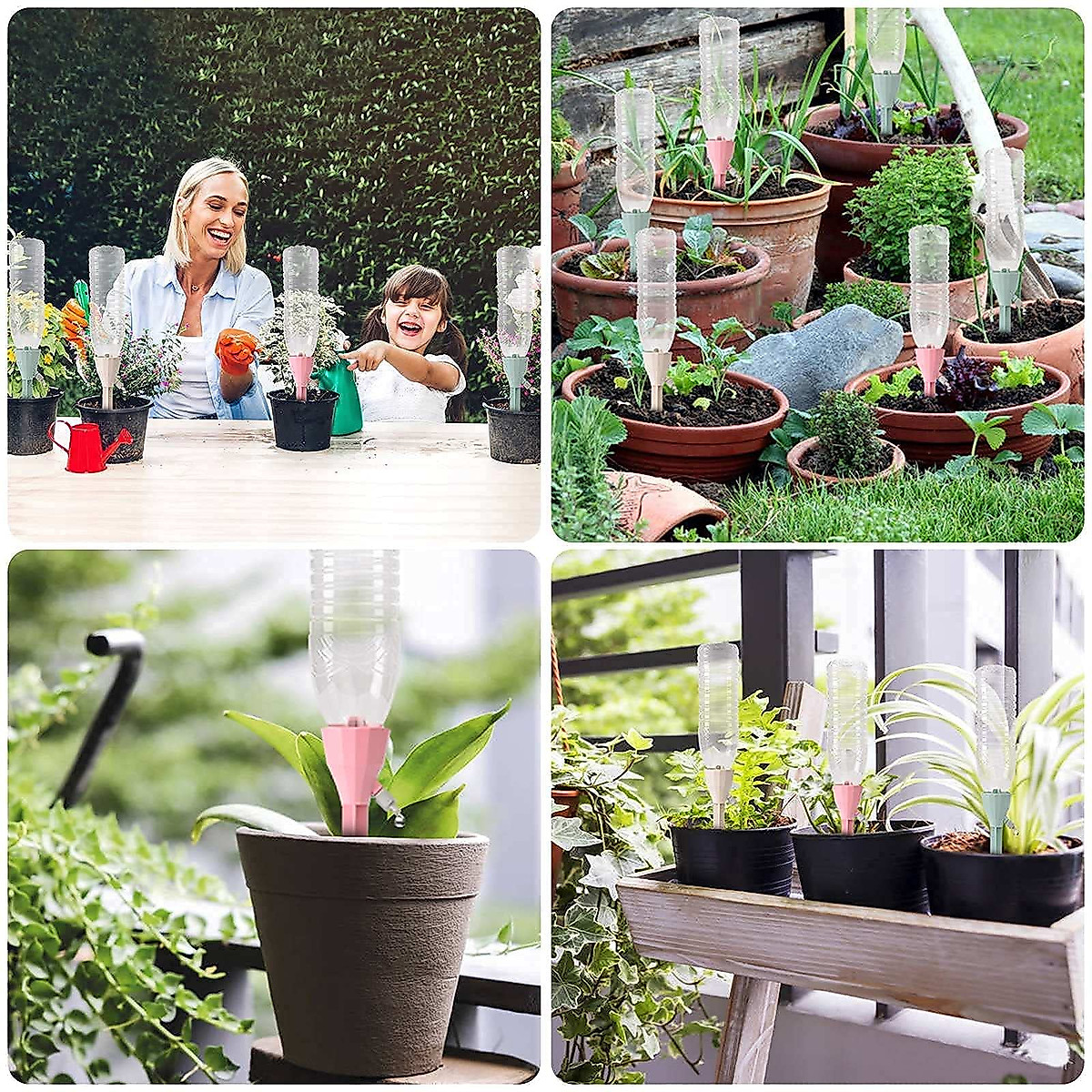 Wonglea New Upgraded Plant Self Watering Spikes,Adjustable Plant Watering Devices with Slow Release Control Switch Water Dripper,Watering Planter Insert,Automatic Plant Waterer for Vacations (6)