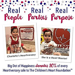 Big Dot of Happiness Happy Heartiversary - Hanging Vertical Paper Door Banners - CHD Awareness Wall Decoration Kit - Indoor Door Decor