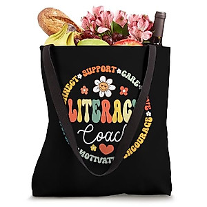 Groovy Literacy Coach Appreciation Week Back to School Tote Bag
