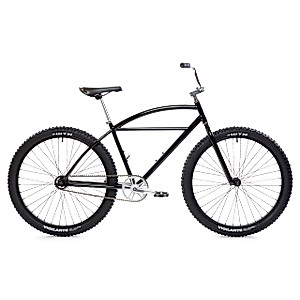 State Bicycle Co. Black Cruiser Bike. Mens Womens Cruiser Bike 27.5-Inch Wheels, Single-Speed Bicycle, Klunker Bike. Rider 5'5" to 6'3" Tall, Black-Metallic