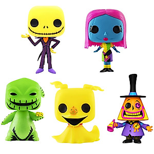Funko POP! Disney: The Night Before Christmas Blacklight- Jack Mayor Oogie Zero and Sally
