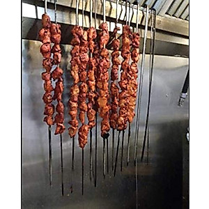 Metal Skewers, 39" in length BBQ/ Tandoor 6 mm thickness : Mild Steel (Pack of 4)