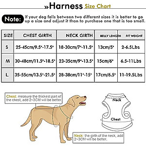 SELMAI Small Dog Harness Vest Leash Set Polka Dot/Camo Mesh Padded No Pull Leads for Puppy Pet Cat (Large (Pack of 1), Black)