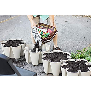 Greenstalk Patented Large 5 Tier Vertical Garden Planter with Patented Internal Watering System Great for Growing a Variety of Strawberries, Vegetables, Herbs, & Flowers (Stunning Stone)