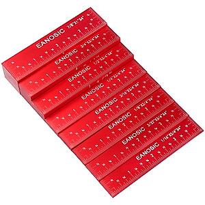 EANOSIC Setup Blocks Height Gauge Set, 8pcs Precision Aluminum Setup Bars for Router and Table Saw Accessories Woodworking Set Up, Bars Include Laser Engraved Size Markings (Extra Long 4 Inch)