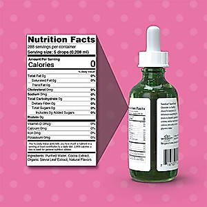 SweetLeaf Sweet Drops Chocolate Liquid Stevia Sweetener - Chocolate Stevia Drops, Zero Calories, Zero Sugar, Non-GMO, Gluten-Free, Keto Friendly, Chocolate Flavor Stevia - 2 Fl Oz