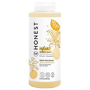 The Honest Company Foaming Bubble Bath , Gentle for Baby , Naturally Derived, Tear-free, Hypoallergenic , Citrus Vanilla Refresh, 12 fl oz