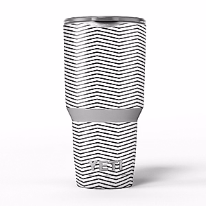 Design Skinz The Slate Black Chevron Pattern with Clear Backing - Skin Decal Vinyl Wrap Kit Compatible with The Yeti Rambler Cooler Tumbler Cups